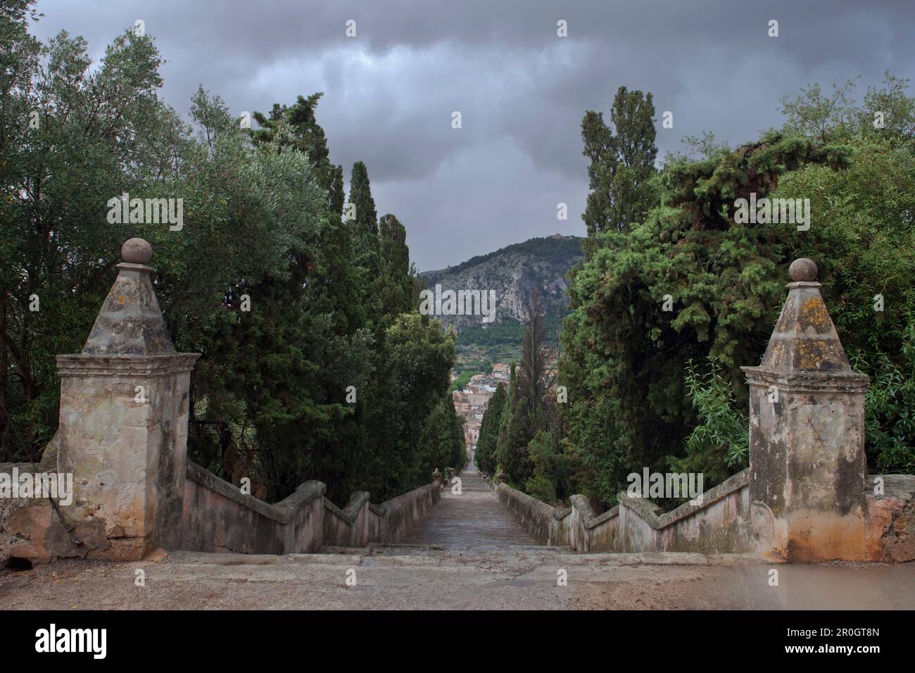 El Calvari, Calvary, Via Crucis, stair with 365 steps, Pollenca ...
