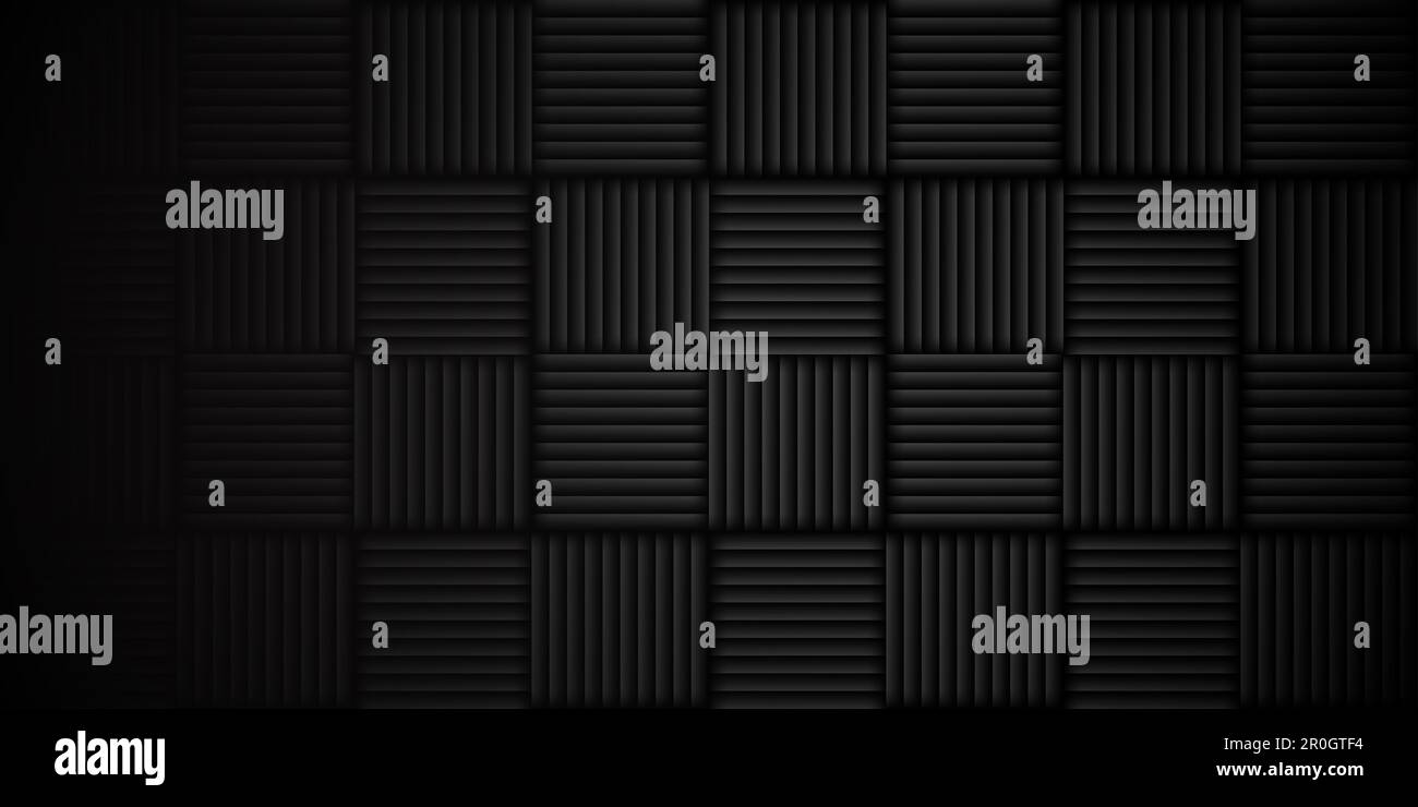 Black acoustic wall. Sound studio wall panels. Recording studio ...