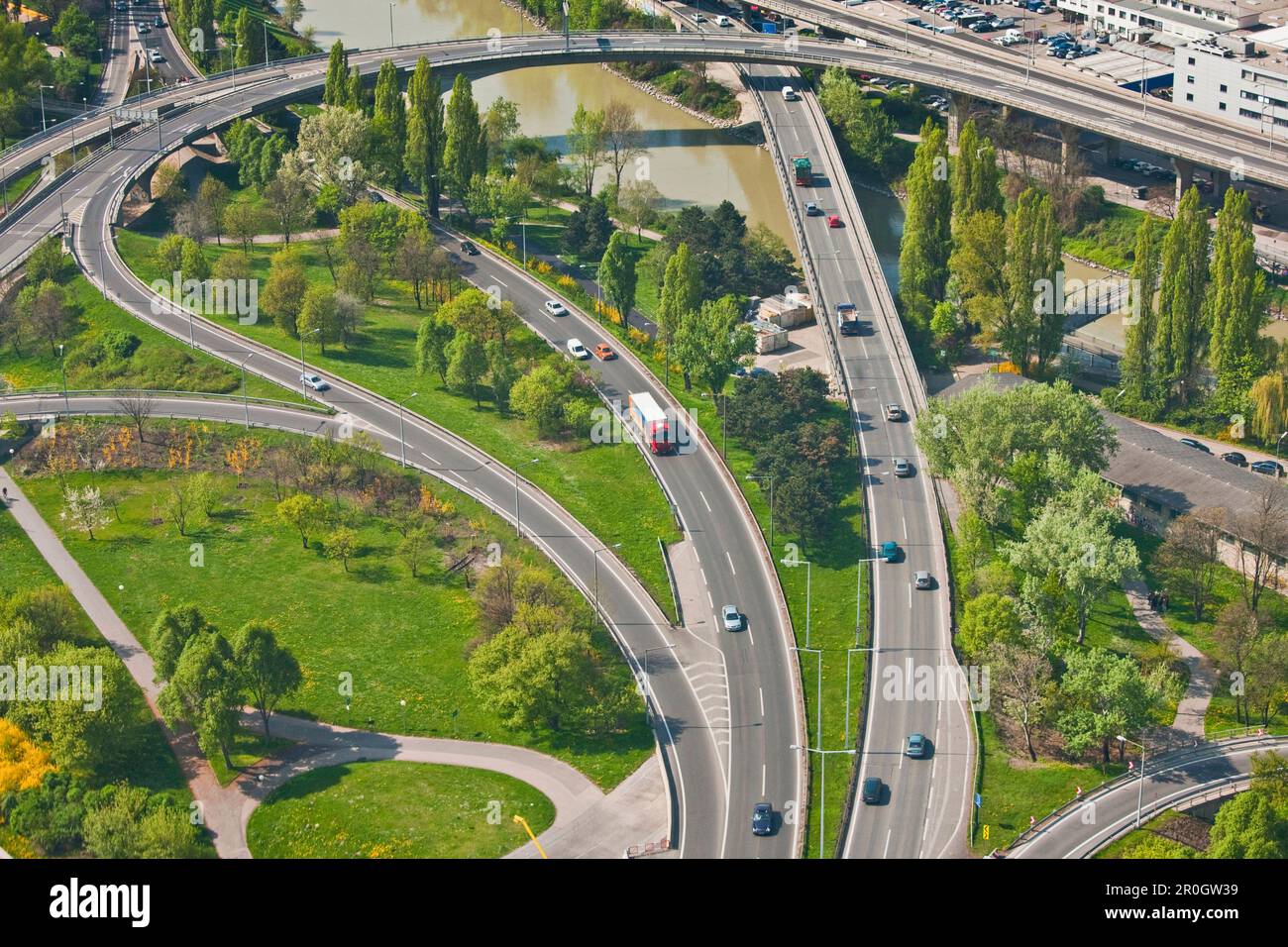 Birds eye view motorway hi-res stock photography and images - Alamy