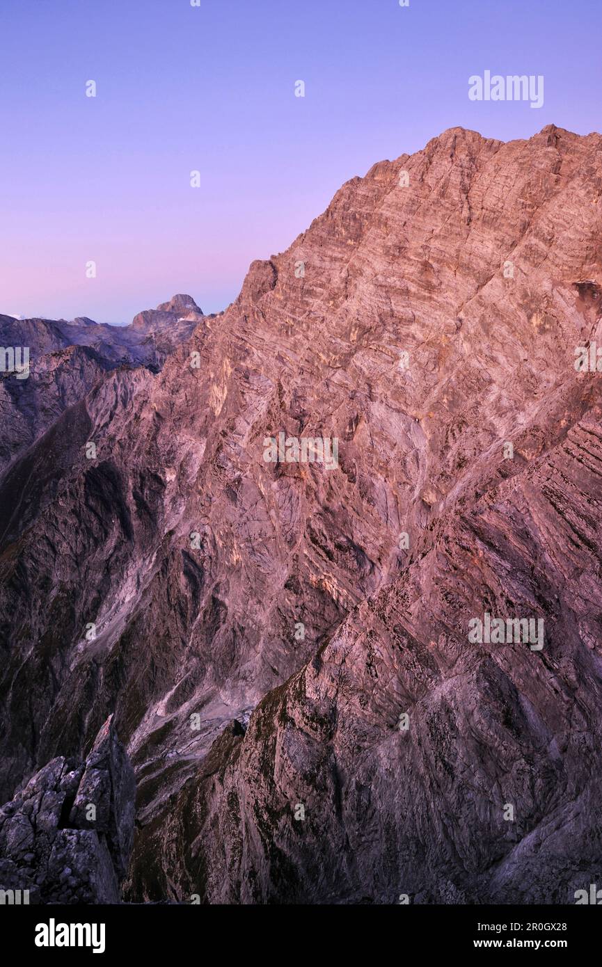 Watzmann Eastface seen from Third Watzmannkind, Watzmann, Berchtesgaden ...