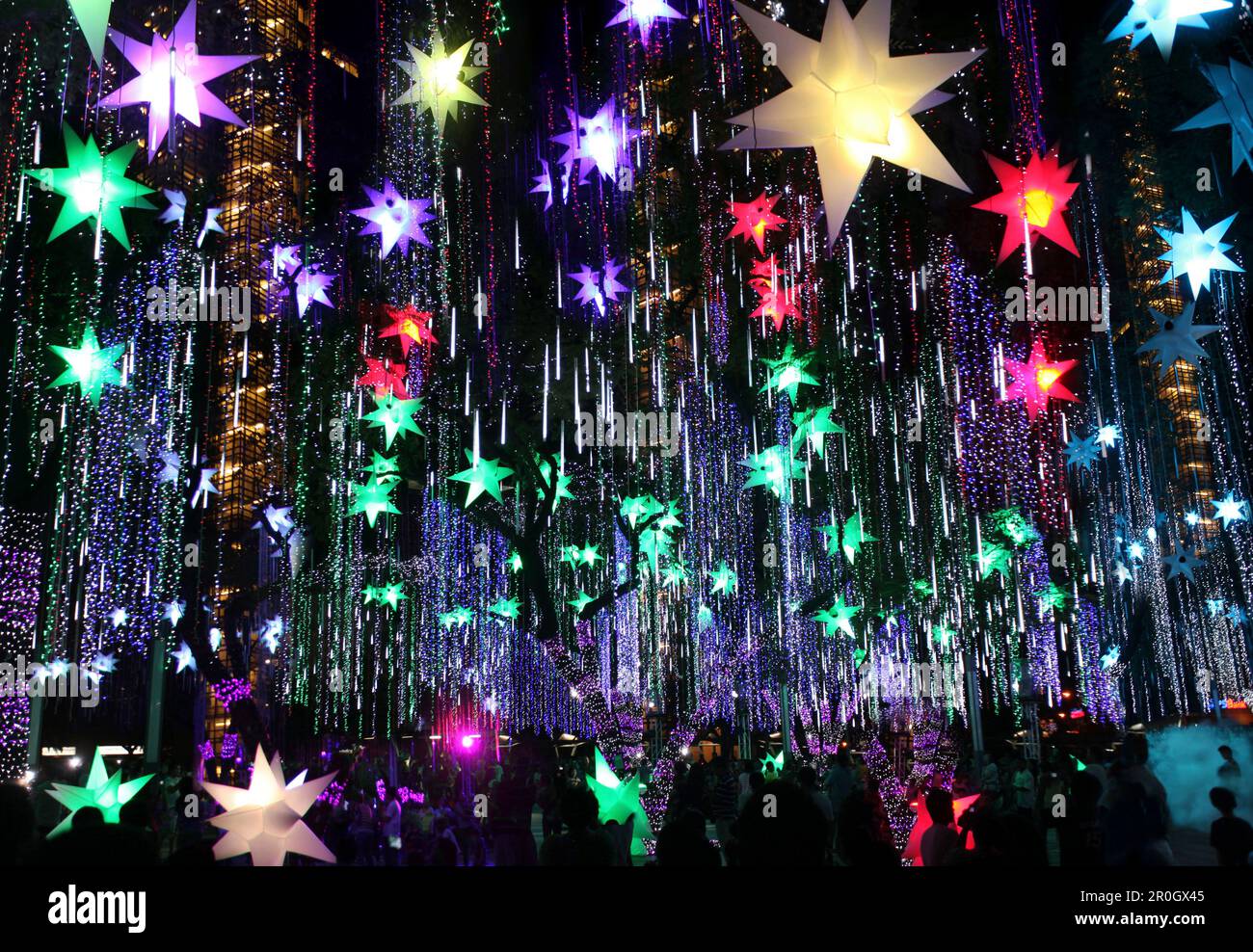 Christmas light show in Ayala Triangle, Makati, Manila, Luzon Island ...