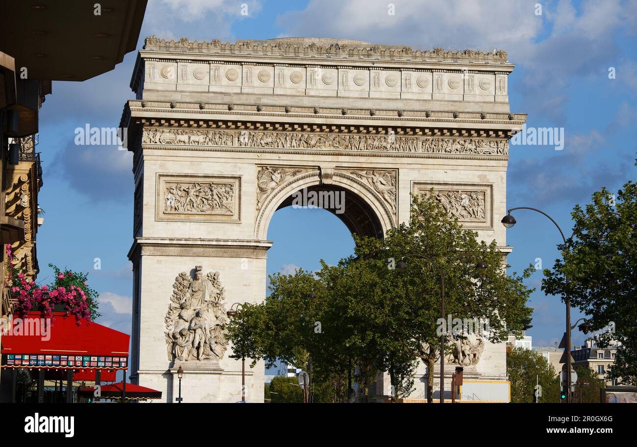 The famous Triumphal Arch at sunny day , Paris, France Stock Photo - Alamy