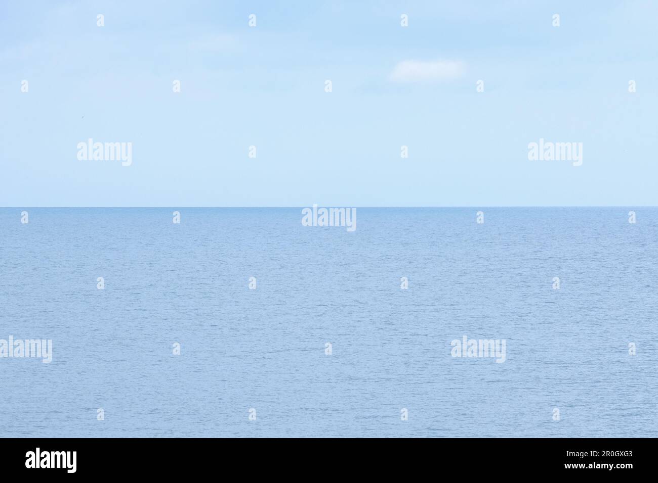 Half sea half sky horizon blue background wallpaper. Open space area ...