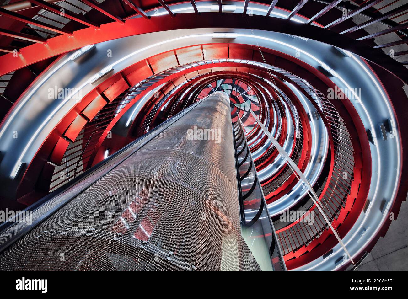 Ulm public library elevator, Ulm, Baden-Wuerttemberg, Germany Stock ...