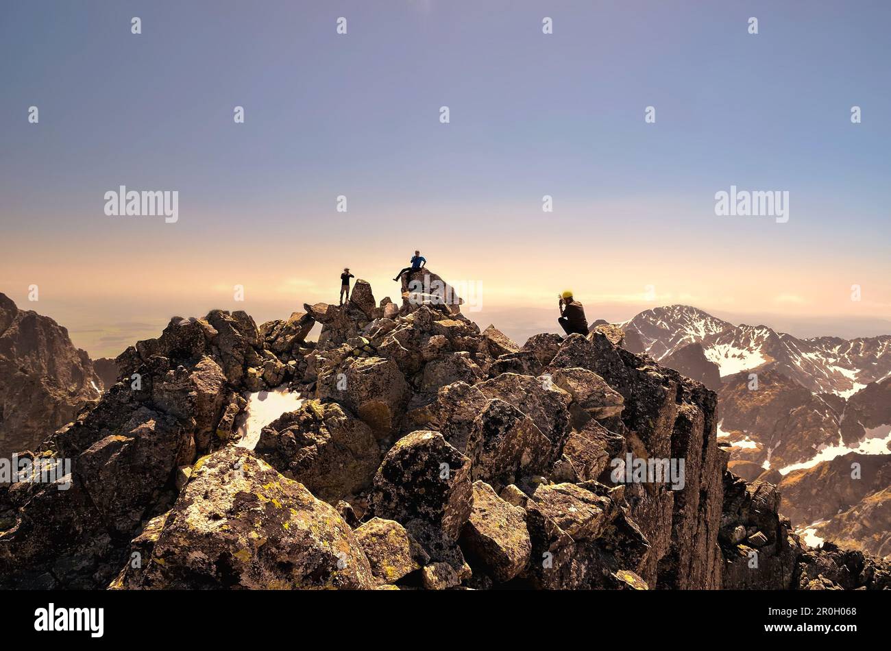 Tatra Mountains, Slovakia - May 19, 2013: Hikers on mountain ...