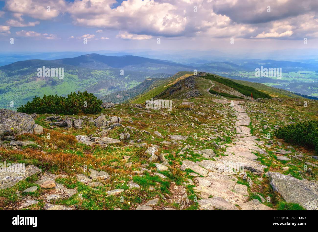 Mountain landscape in spring season. Picturesque view stretches of the ...