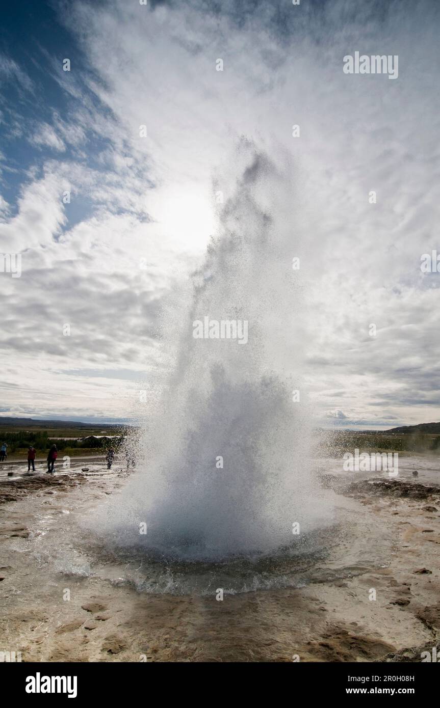 Strokkur Geysir near Reykjavik, Iceland, Scandinavia, Europe Stock ...
