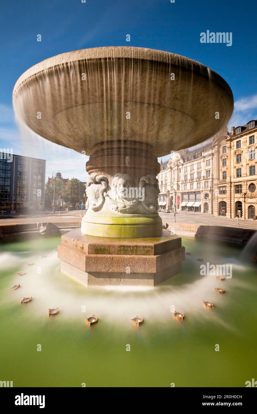 Fountain Wittelsbacherbrunnen, Maximiliansplatz, Lenbachplatz, Munich ...