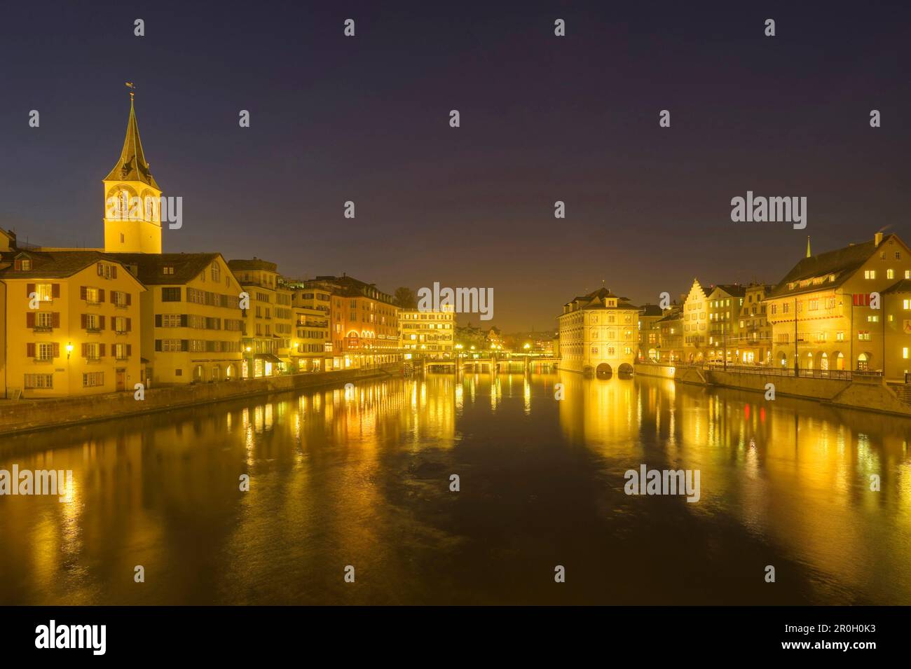 Night time view limmat hi-res stock photography and images - Alamy