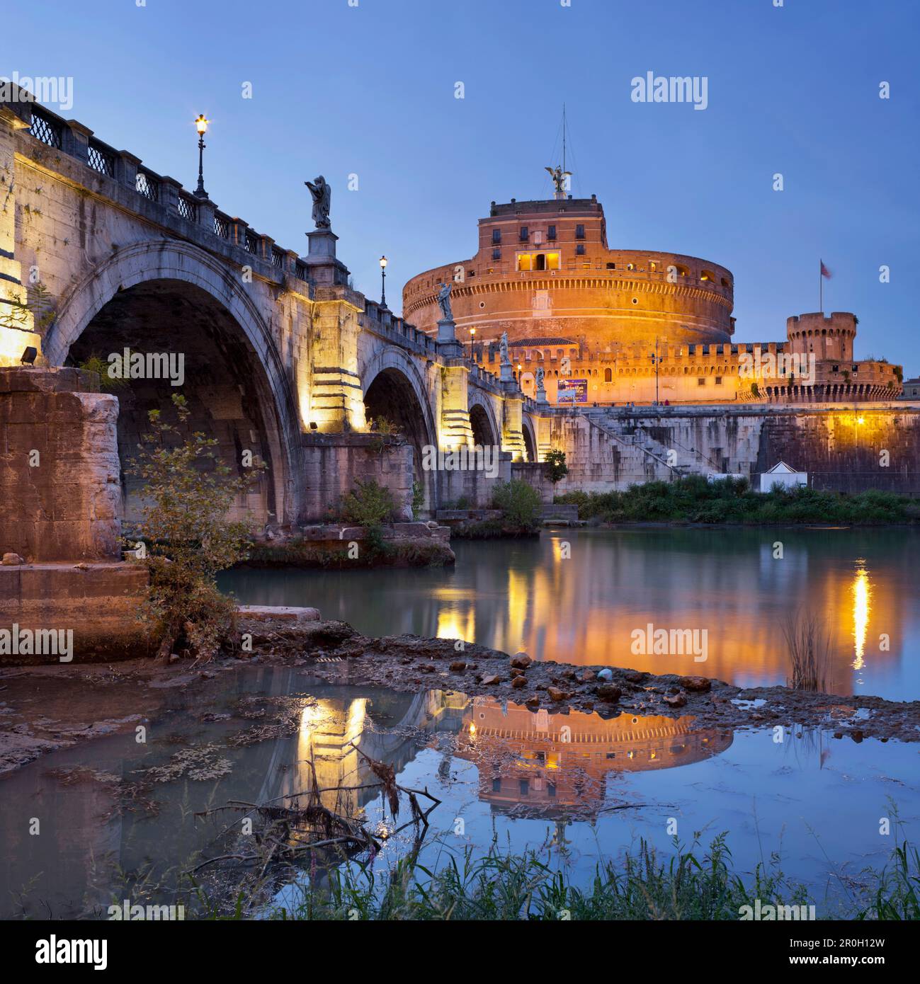 Castel Sant'Angelo, Mausoleum of Hadrian with Ponte Sant'Angelo, Bridge ...
