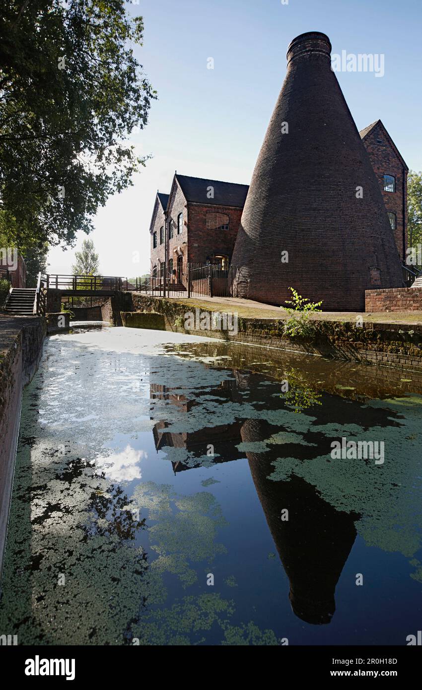 Coalport China Museum at a river, The Iron Gorge Museum, Ironbridge ...