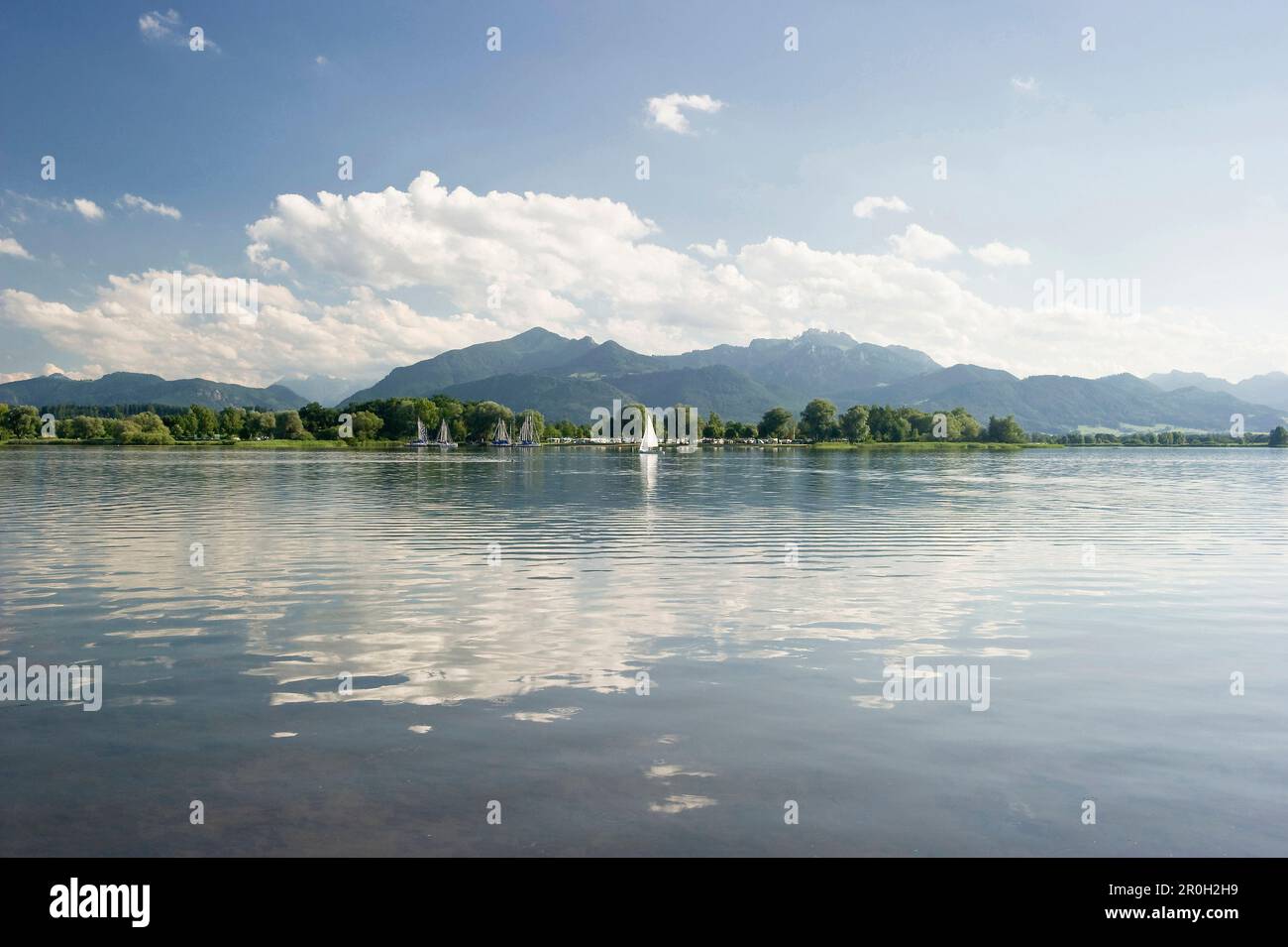 Lake Chiemsee near Uebersee, Chiemsee, Bavaria, Germany Stock Photo - Alamy