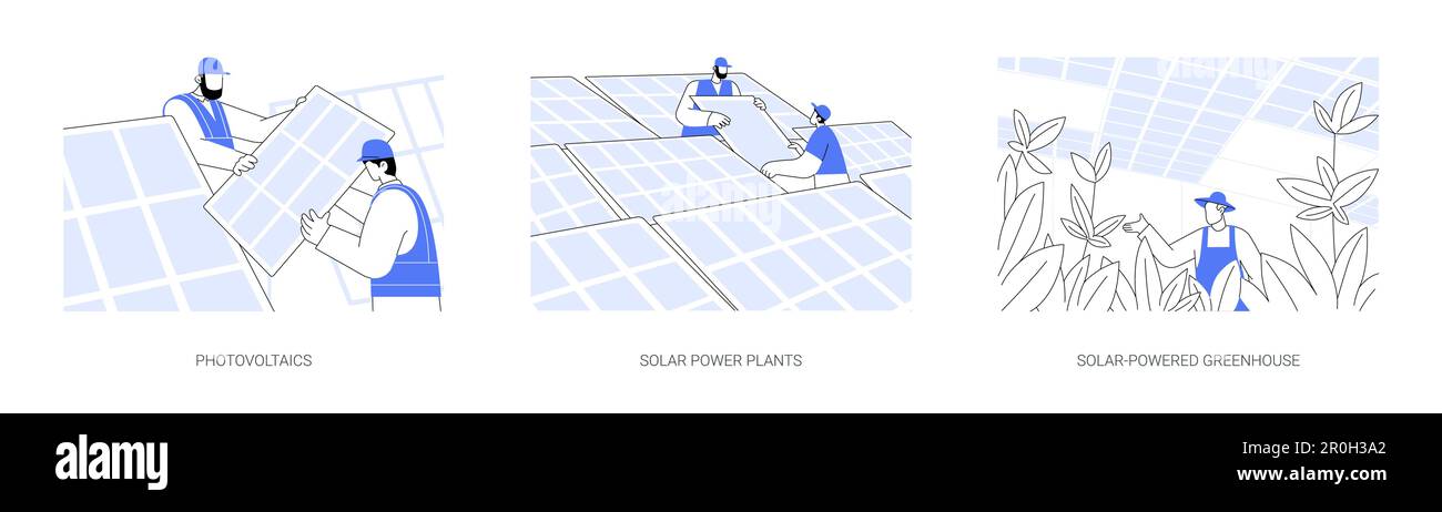 Solar energy abstract concept vector illustrations Stock Vector Image ...