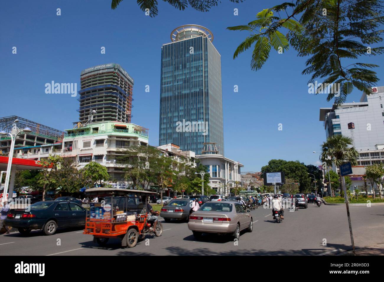Main building of the National Bank of Cambodia, new financial district ...