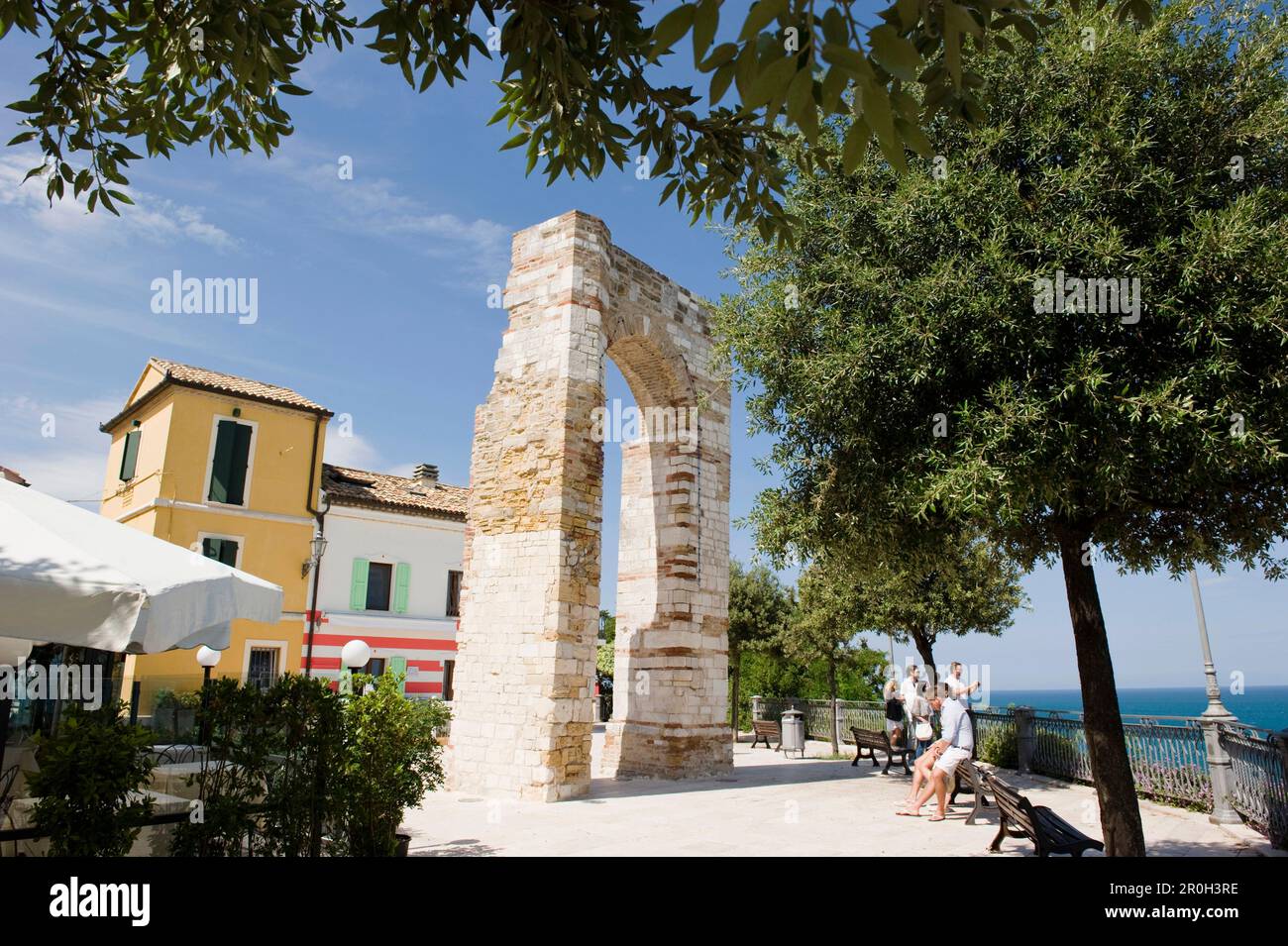 Arco di torre ruins in Numana, Marches, Marken, Italy Stock Photo - Alamy
