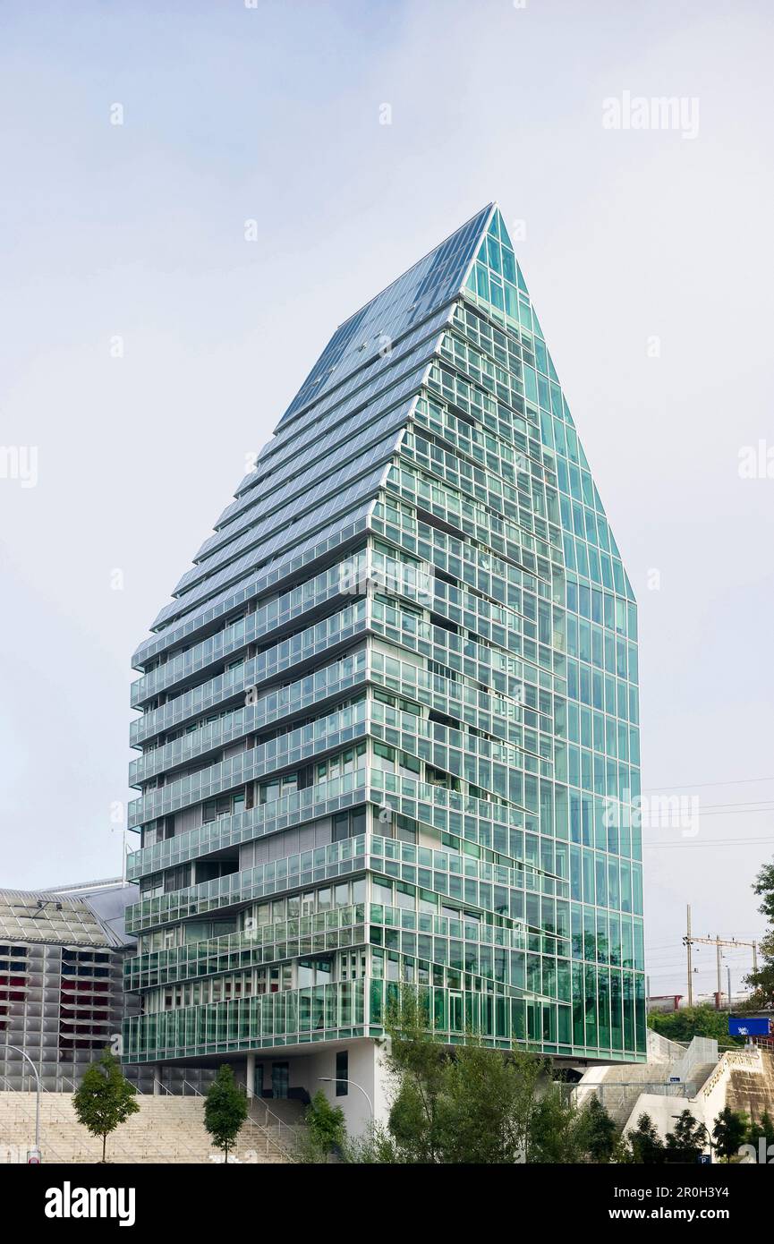 St. Jakob Tower under clouded sky, Basel, Switzerland, Europe Stock ...