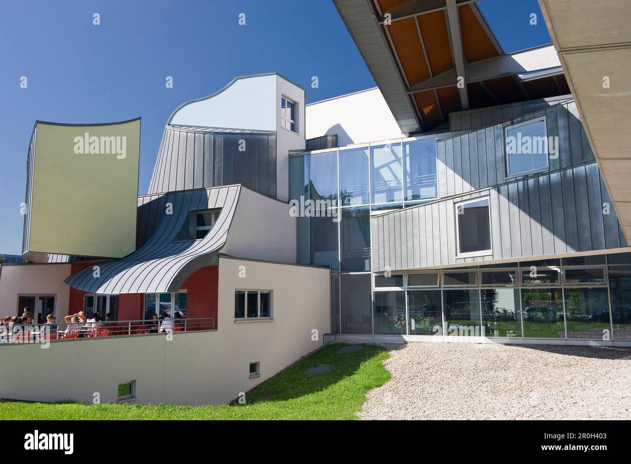 Exterior view of the Vitra HQ administrational building, Basel ...