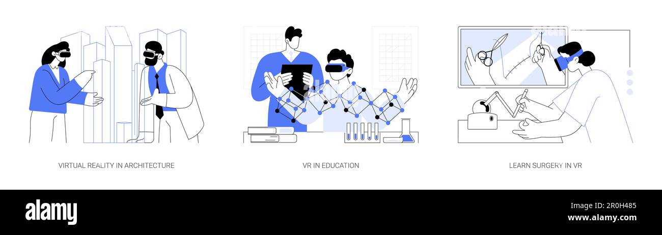 Full-immersive virtual reality abstract concept vector illustrations ... Full-immersive virtual reality abstract concept vector illustrations ...