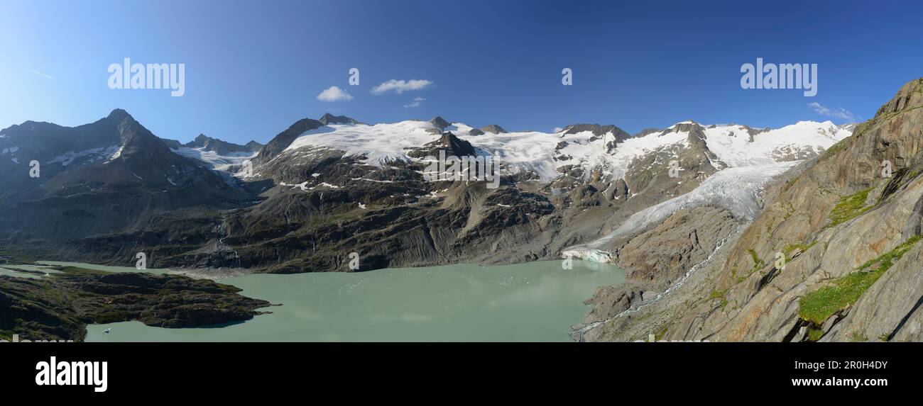 Panorama of Gauli glacier and lake Gaulisee, lake Gaulisee, UNESCO ...