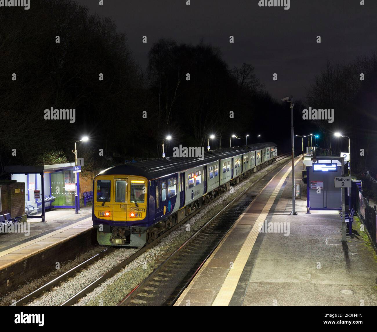 Northern Rail class 769 bi mode flex train 769448 calling at Hindley ...