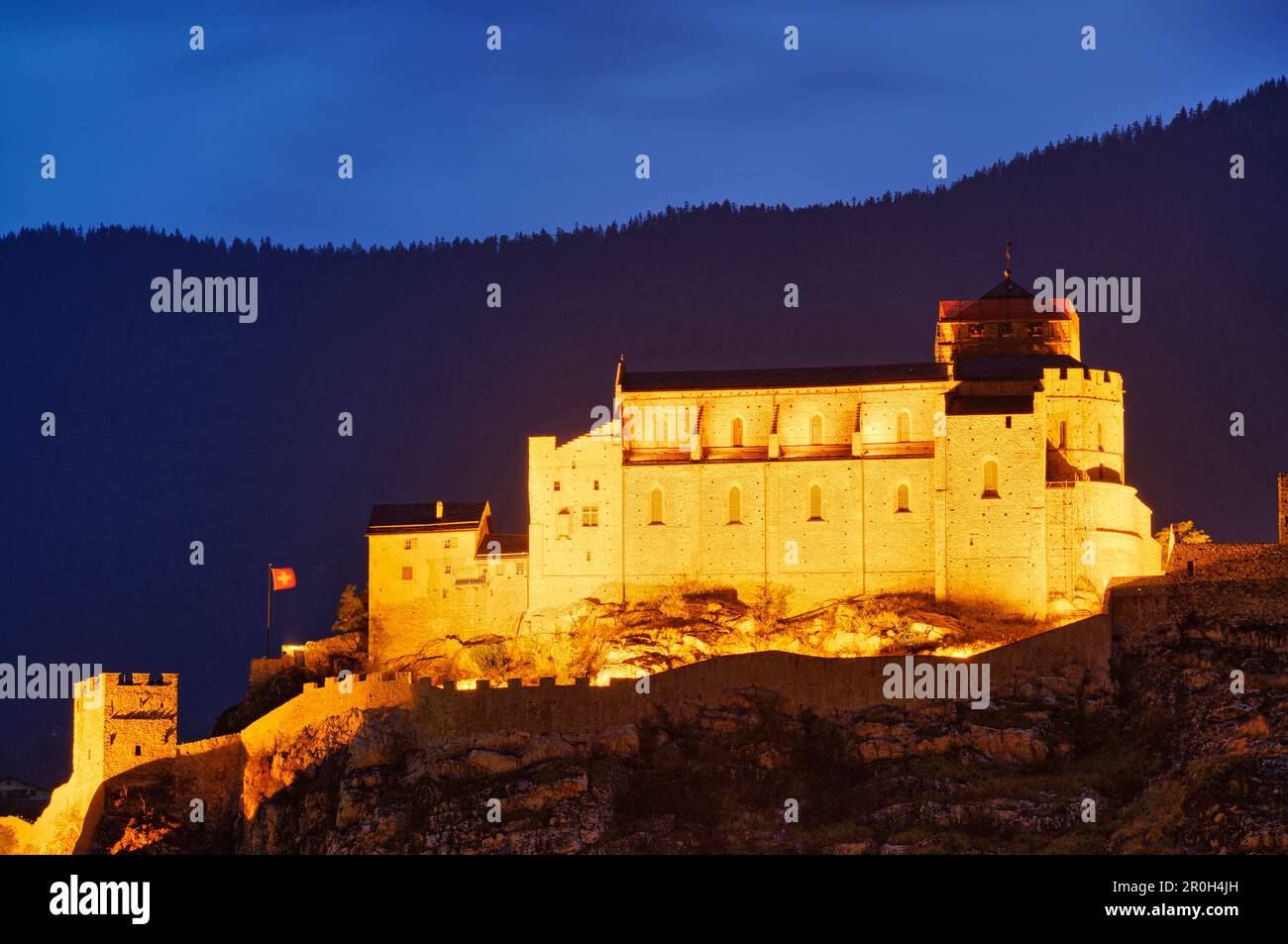 Switzerland valais sion tourbillon castle hi-res stock photography and ...