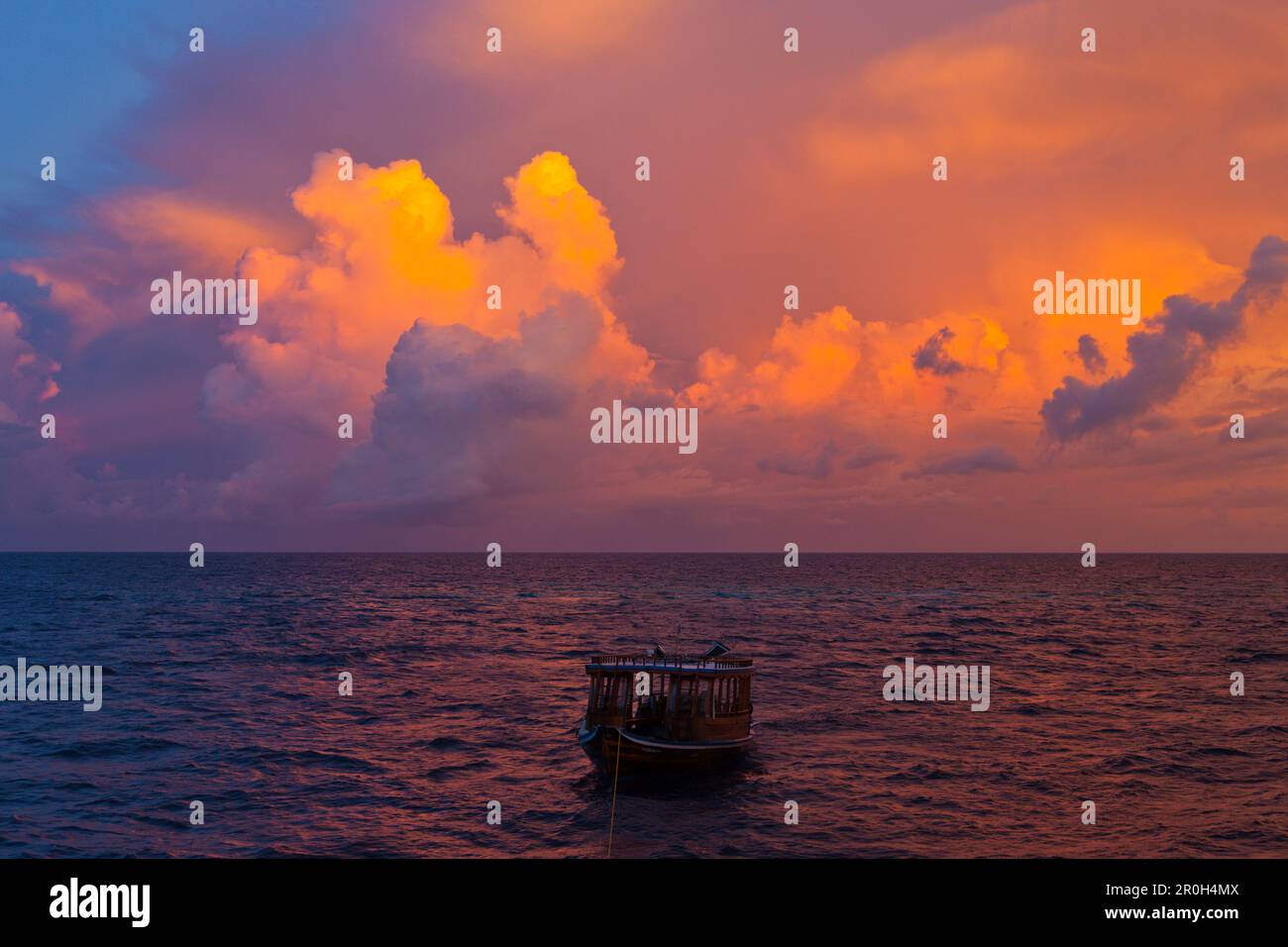 Maldives background sunset over hi-res stock photography and images - Alamy