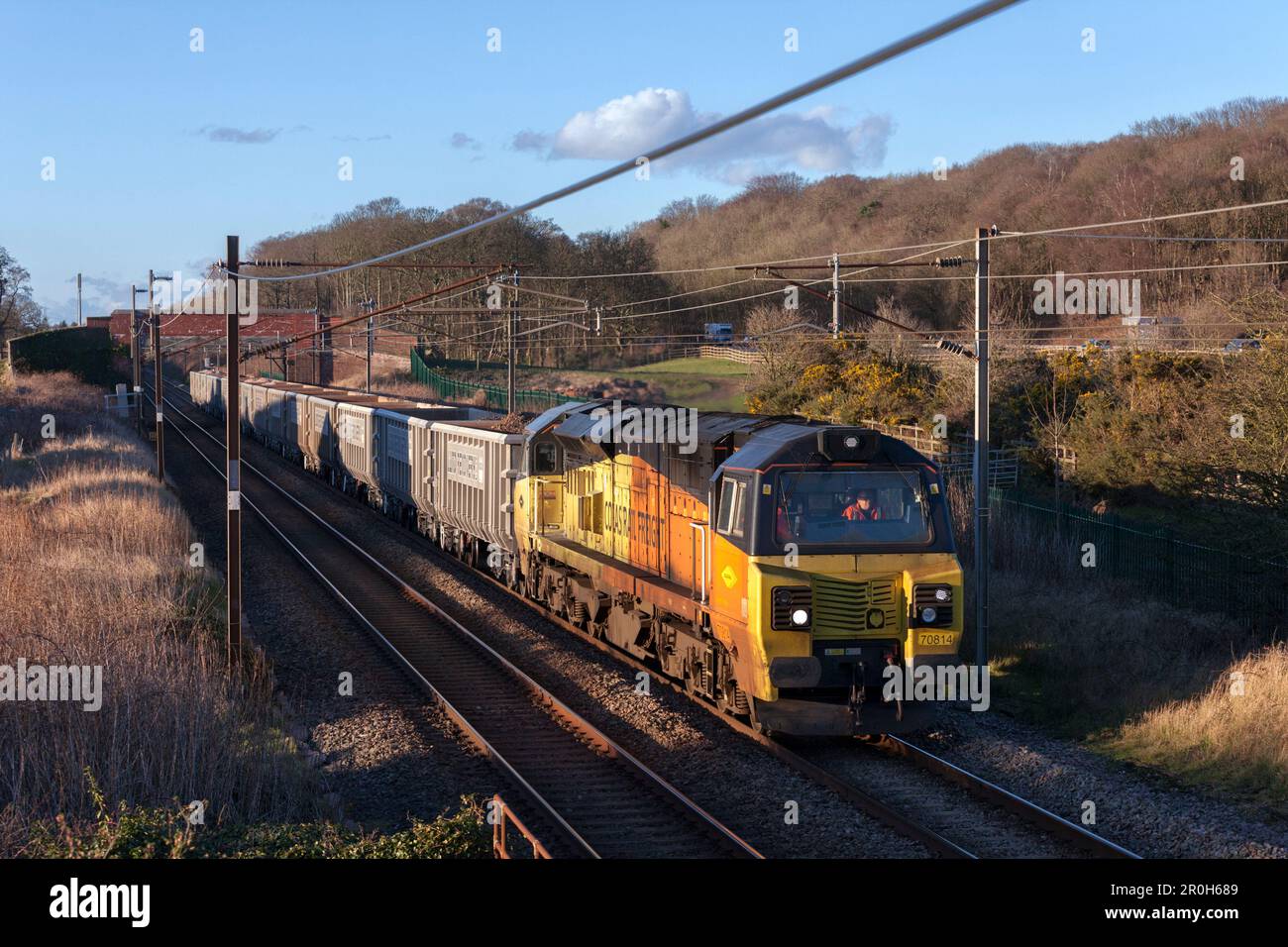 Colas Rail Freight class 70 diesel locomotive 70814 on the west coast ...