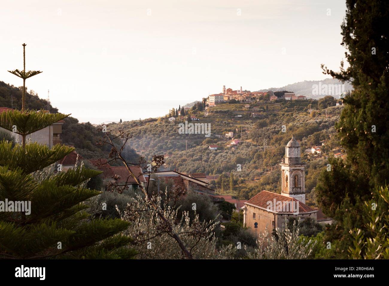 View of Diano Castello in Diano Marina, Imperia, Liguia, Italy Stock ...