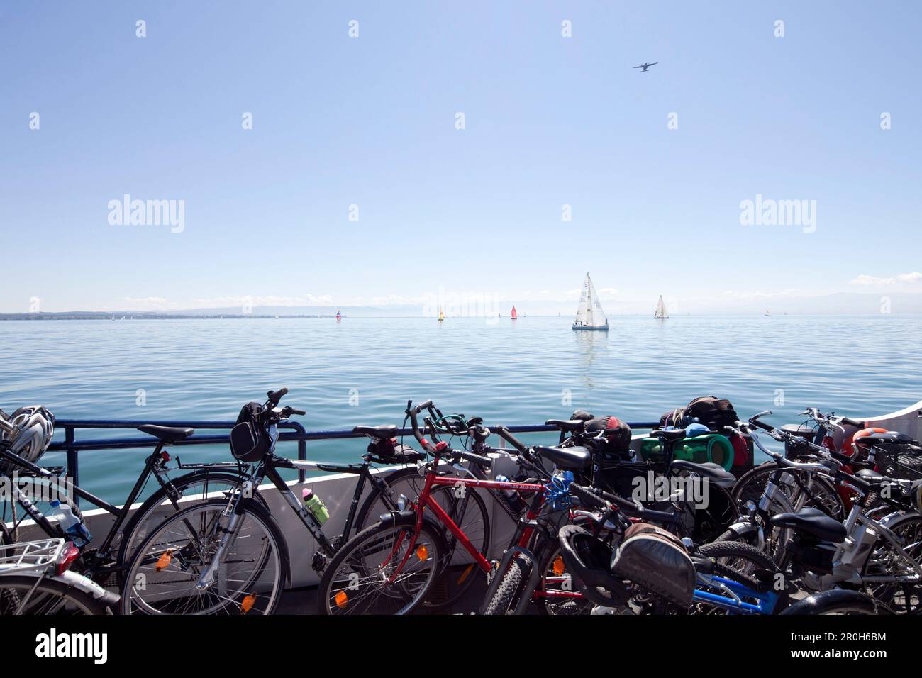Ride on the ferry, Lake Constance, Baden-Wuerttemberg, Germany Stock ...