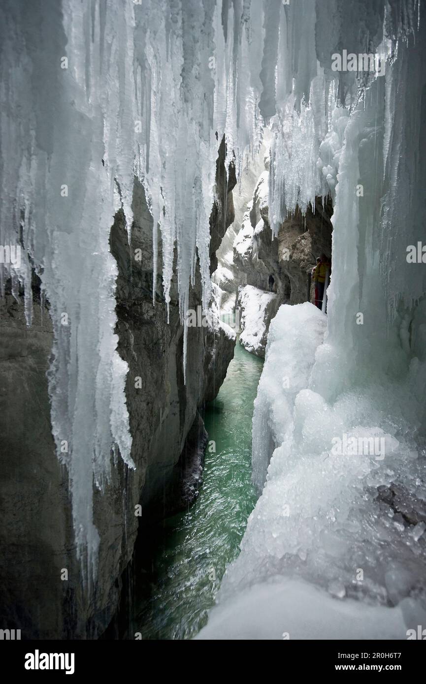 Partnach Gorge in winter, Garmisch-Partenkirchen, Bavaria, Germany ...