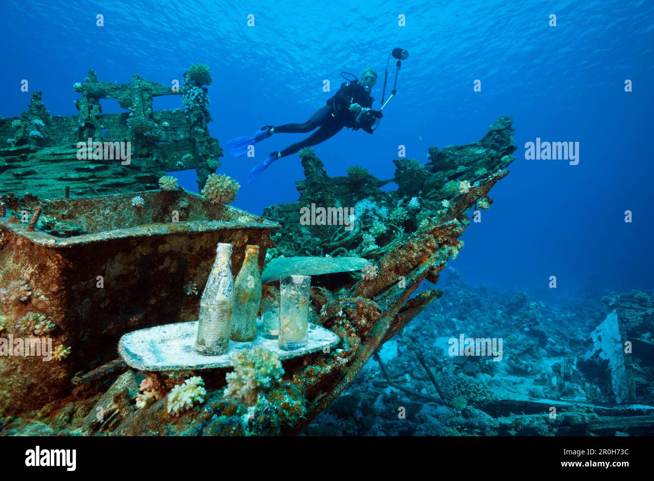 Wreckage of Heaven One Wreck, Abu Dabab, Red Sea, Egypt Stock Photo - Alamy