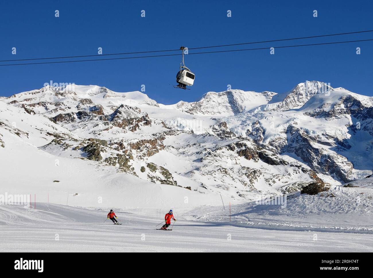Monte Rosa ski resort, Aosta Valley, Italy Stock Photo - Alamy