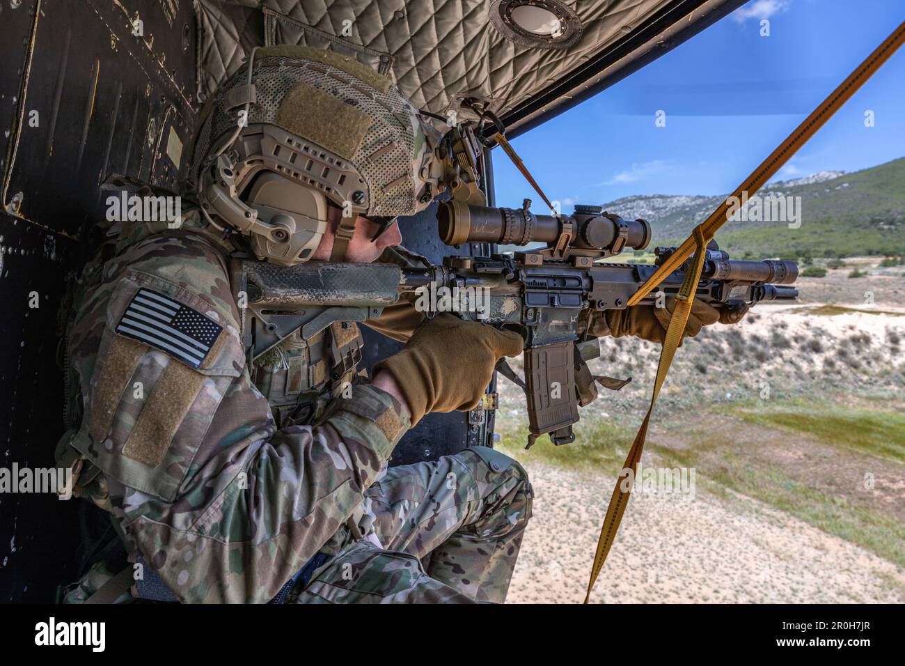 A U.S. special operations forces soldier practices sniper rifle ...