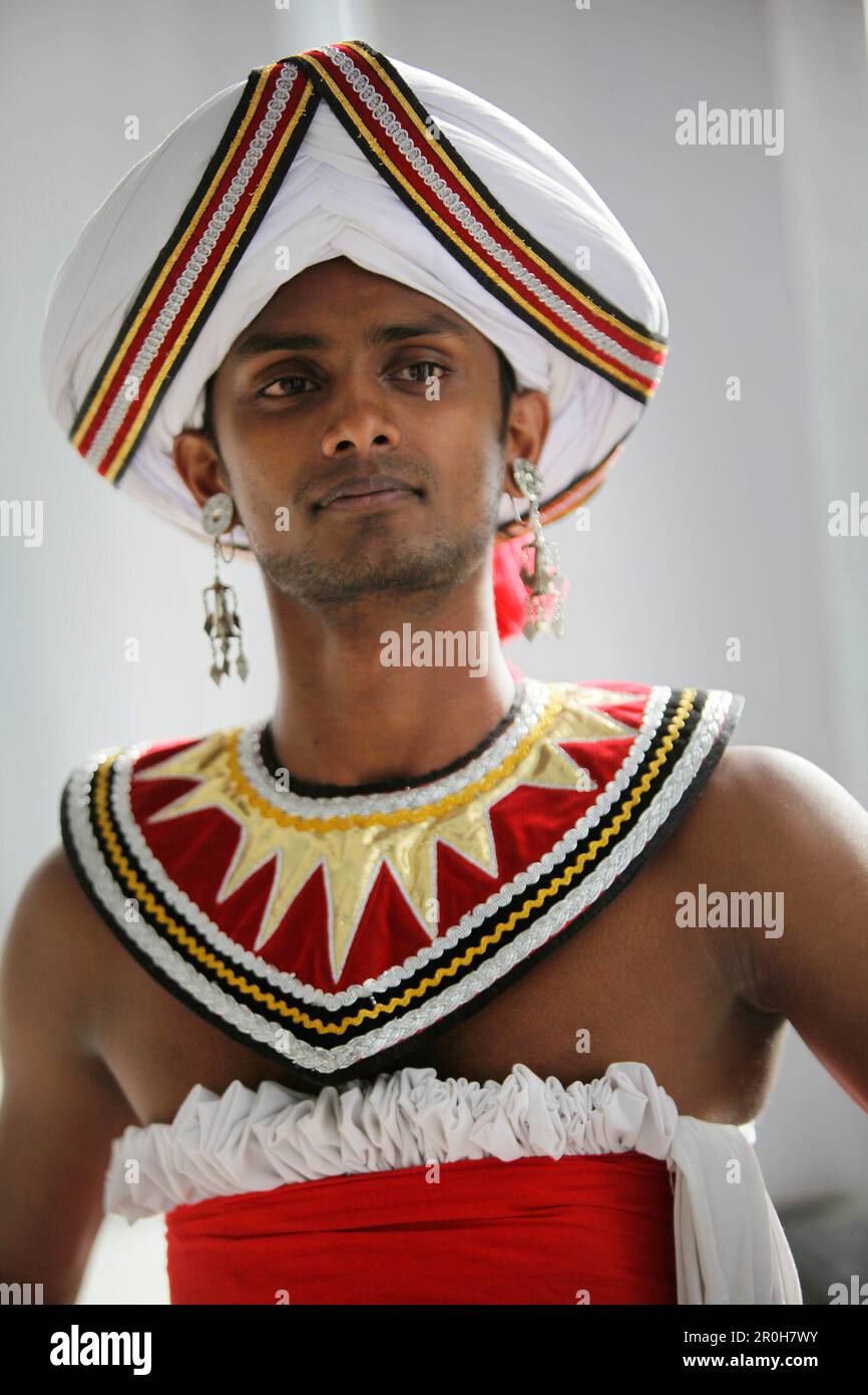 Man wearing traditional clothes, Kandy, Central Province, Sri Lanka ...
