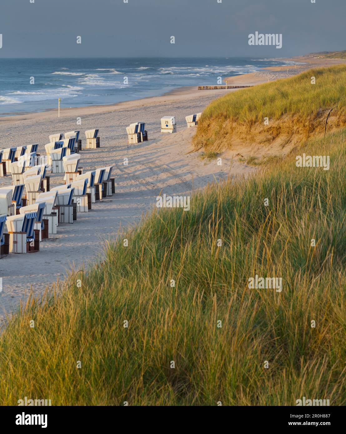 Beach chairs on the beach at kampen hi-res stock photography and images ...