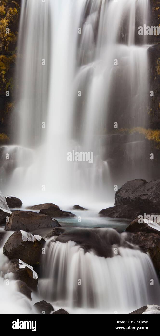 Oxarafoss waterfall, Thingvellir Nationalpark, South Iceland, Iceland ...