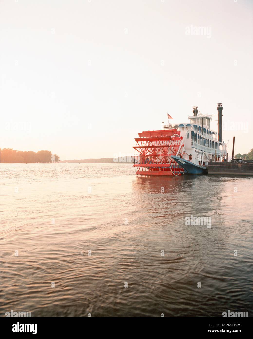 USA, Minnesota, the Julia Belle Steamboat in the Mississippi River ...