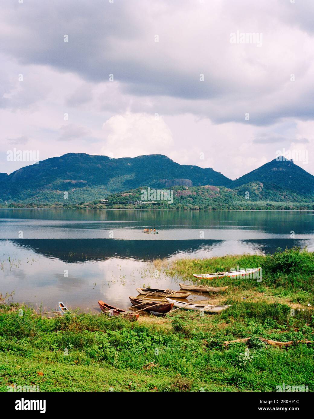 SRI LANKA, Dambualla, Asia, view of Kandalama Lake with mountains in ...