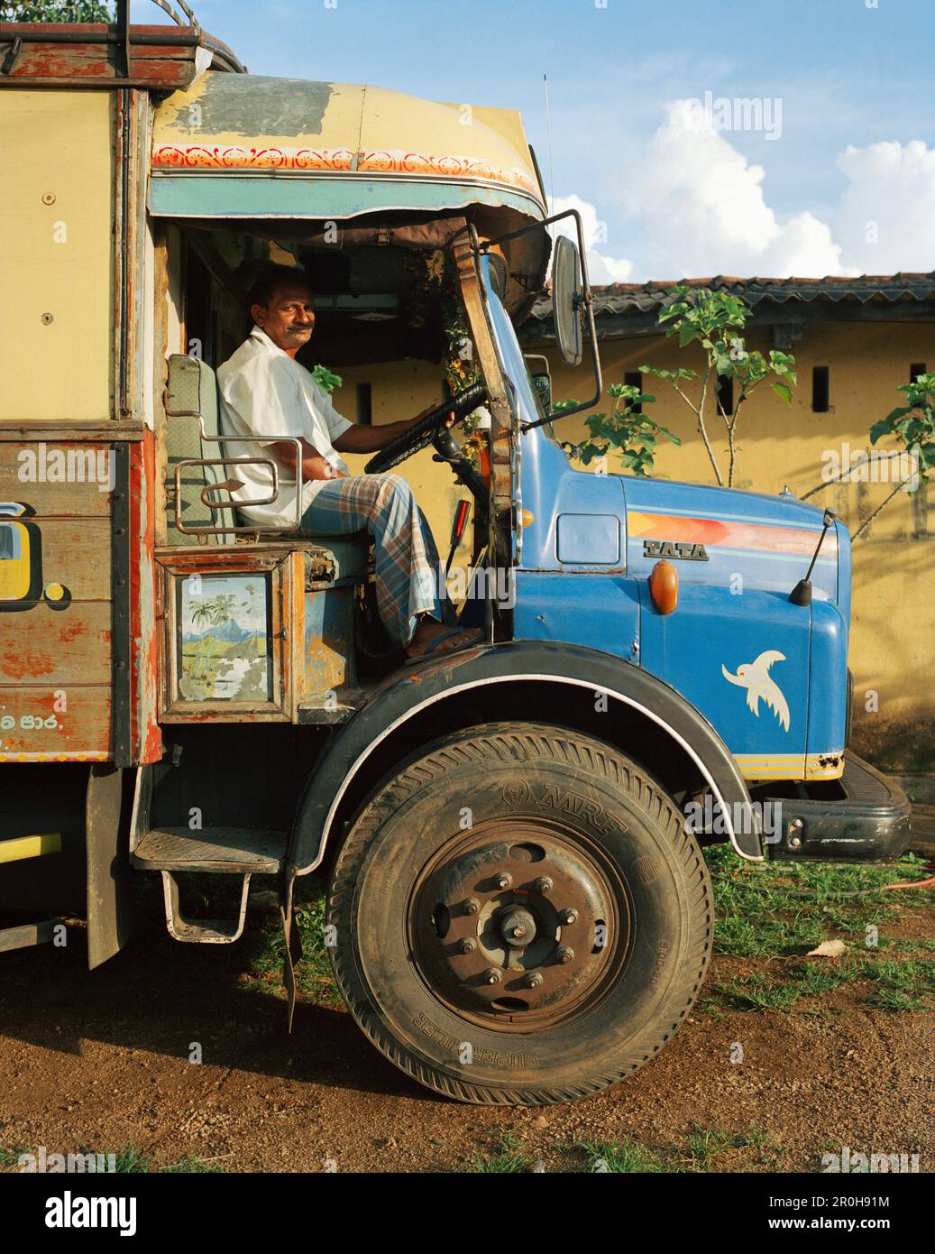 SRI LANKA, Asia, portrait of a driver sitting in truck Stock Photo - Alamy