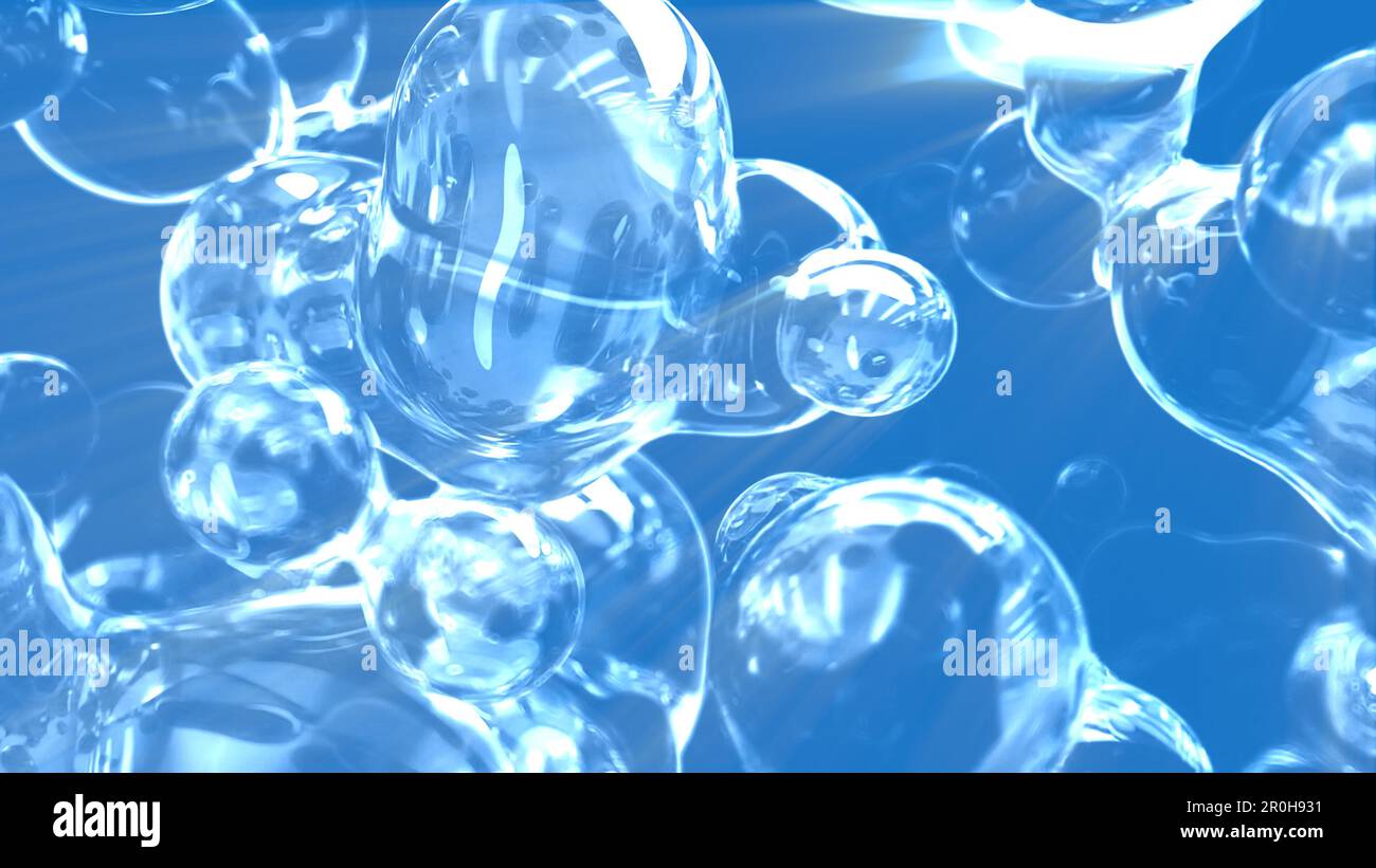 light blue slime soft liquid bg - abstract 3D illustration Stock Photo ...