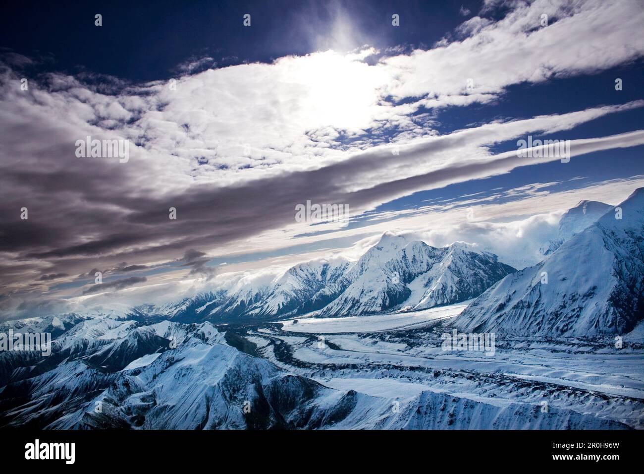 USA, Alaska, view of the Denali Range, Denali National Park Stock Photo ...