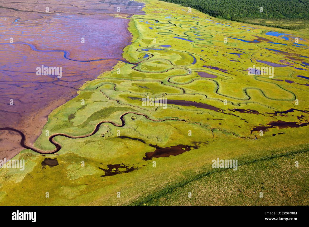 ALASKA, Homer, aerial landscape of Katmai National Park, Katmai ...