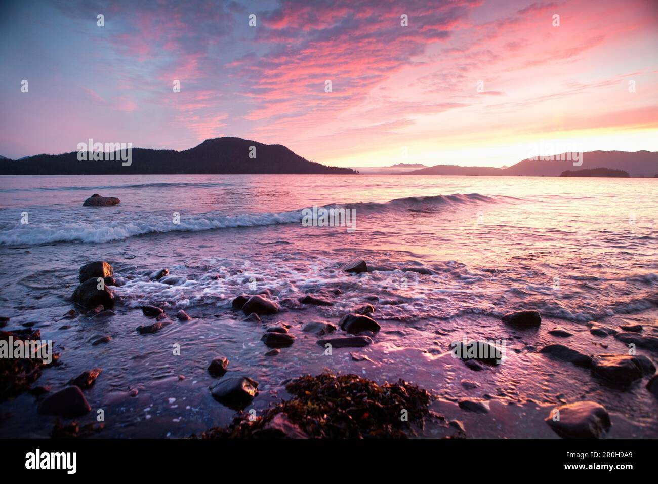 ALASKA, Sitka, sunset at Halibut Cove, Sitka Sound Stock Photo - Alamy