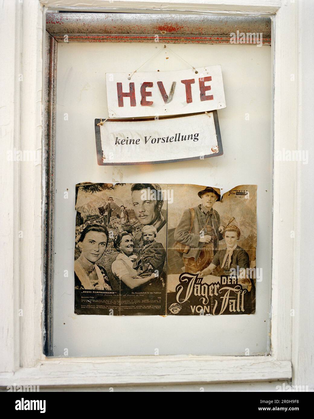 AUSTRIA, Monchof, film poster at the Dorf Museum, Burgenland Stock ...