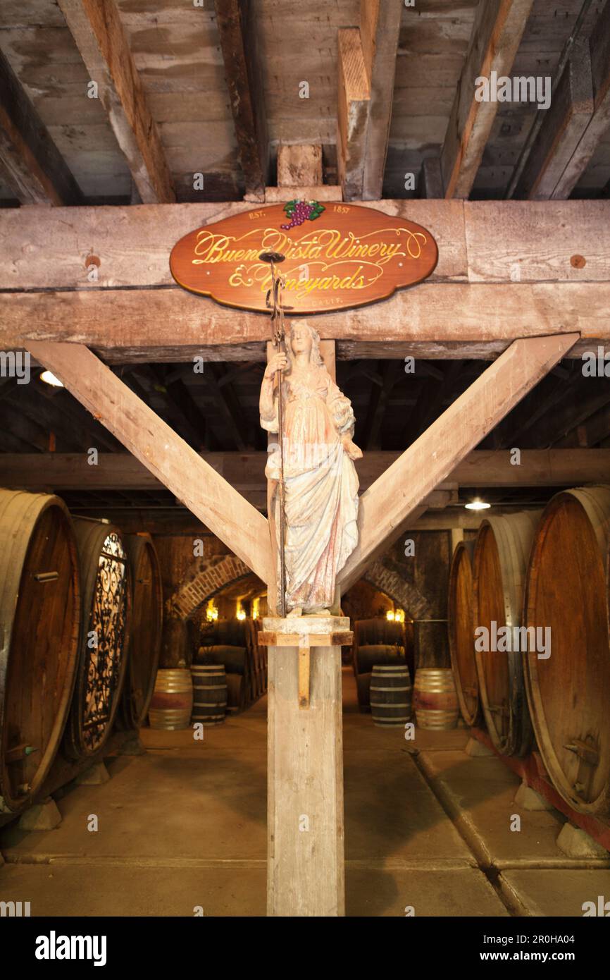 USA, California, Sonoma, Buena Vista Carneros winery, the oldest ...