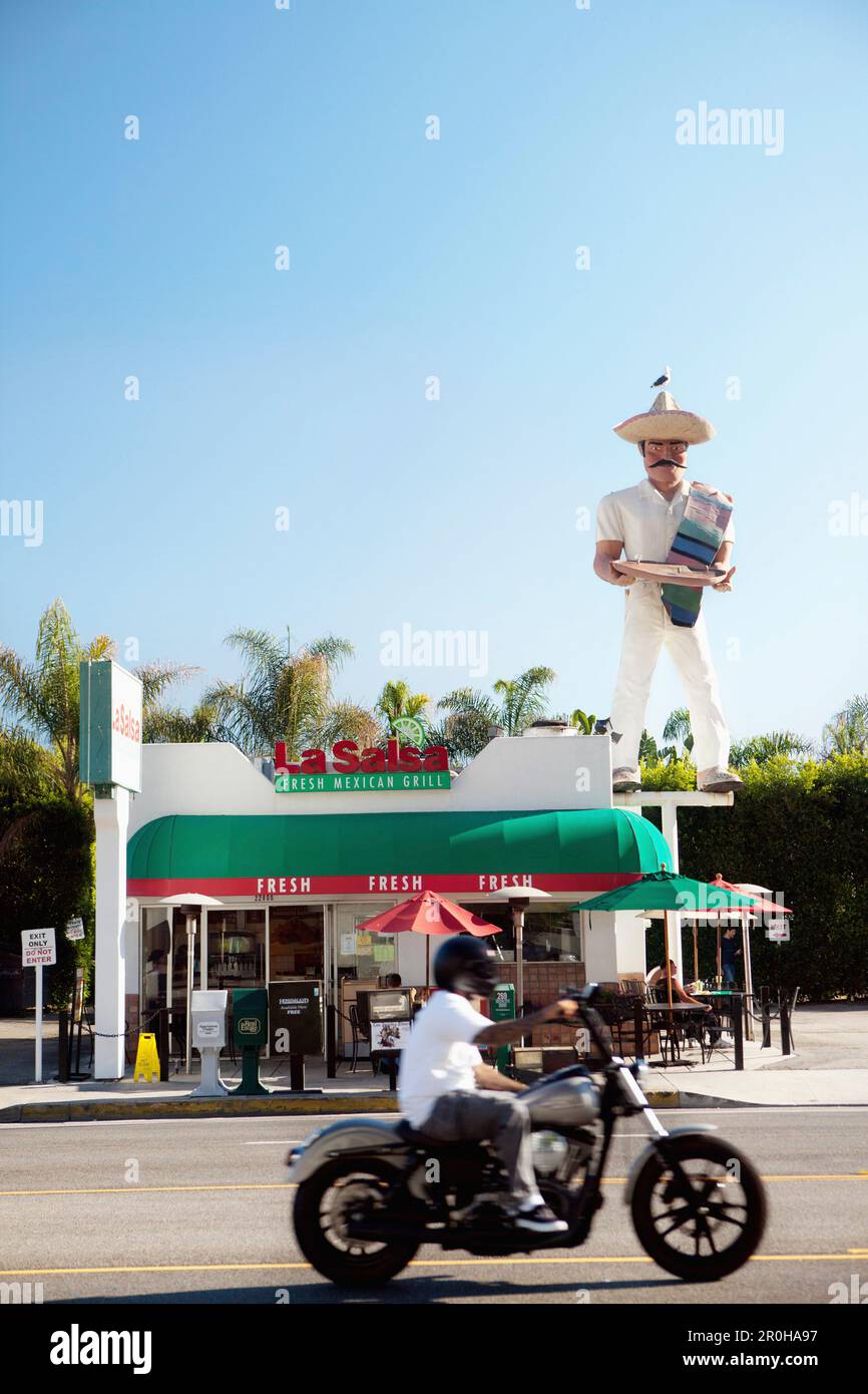 USA, California, Malibu, a view of the Malibu coast with Santa Monica ...
