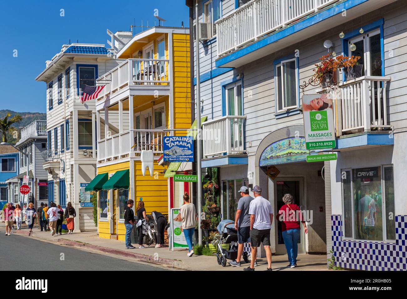 Clarissa Avenue, Avalon City, Catalina Island, Southern California, USA ...