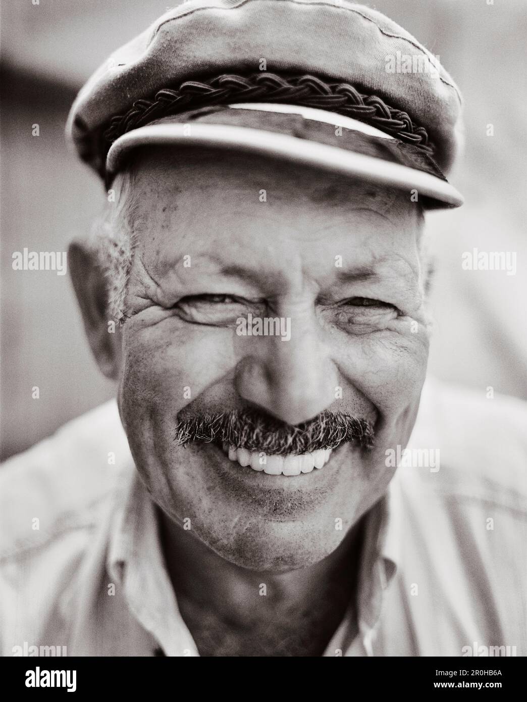 GREECE, Patmos, Diakofti, Dodecanese Island, portrait of Mihais ...