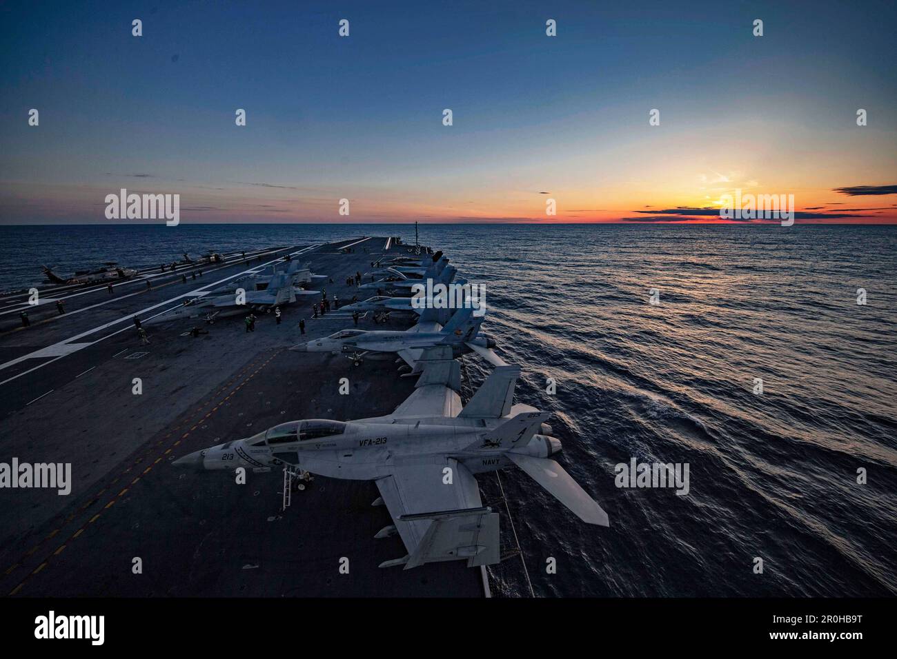 Sailors assigned to the first-in-class aircraft carrier USS Gerald R ...