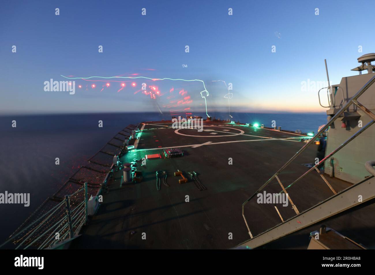 ATLANTIC OCEAN (May 4, 2023) An MH-60 Sea Hawk lands on the flight deck ...